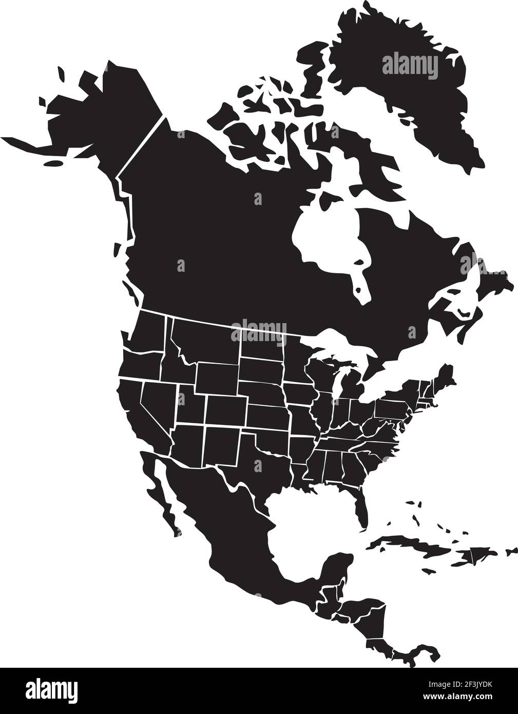 North america political map canada hi-res stock photography and images ...