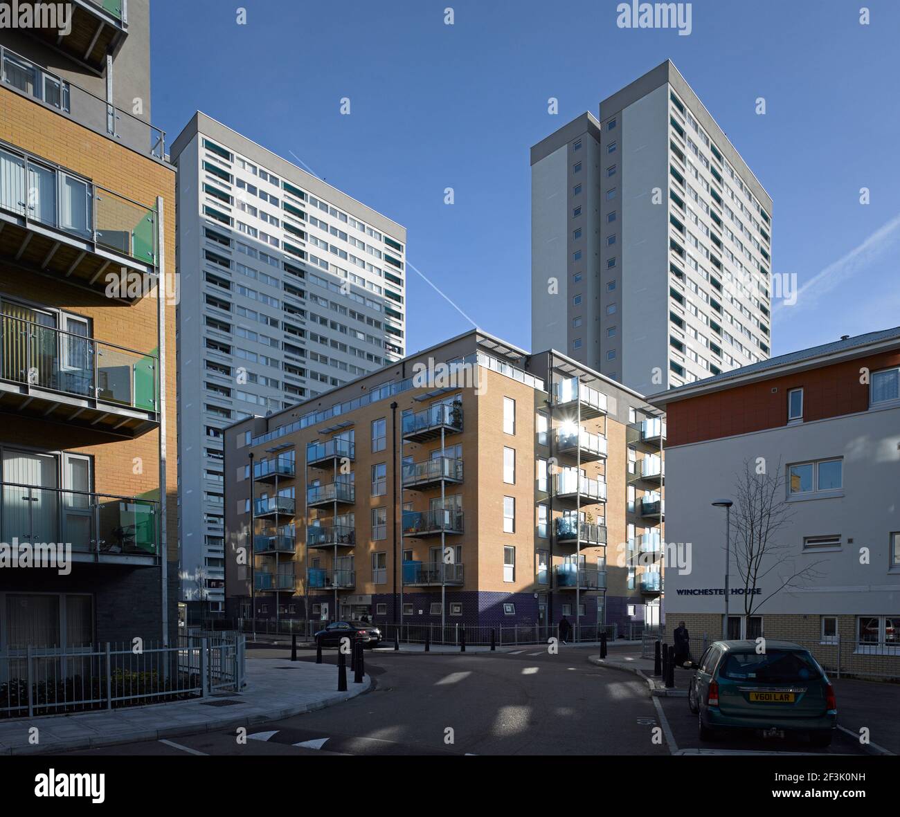 British Estate, Bow, London Stock Photo - Alamy