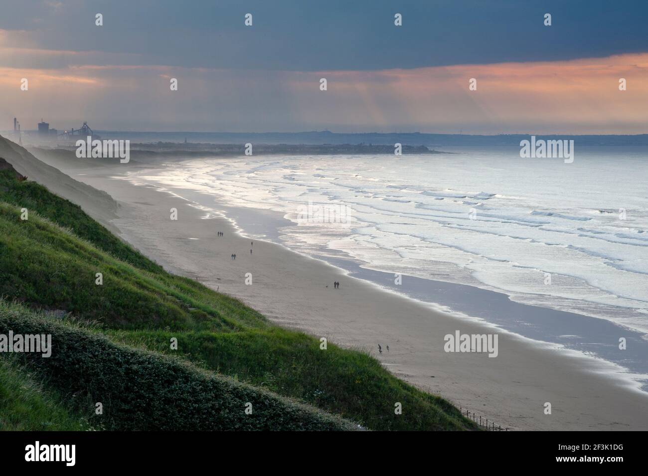 Redcar steel works and South Gare from Saltburn Stock Photo - Alamy