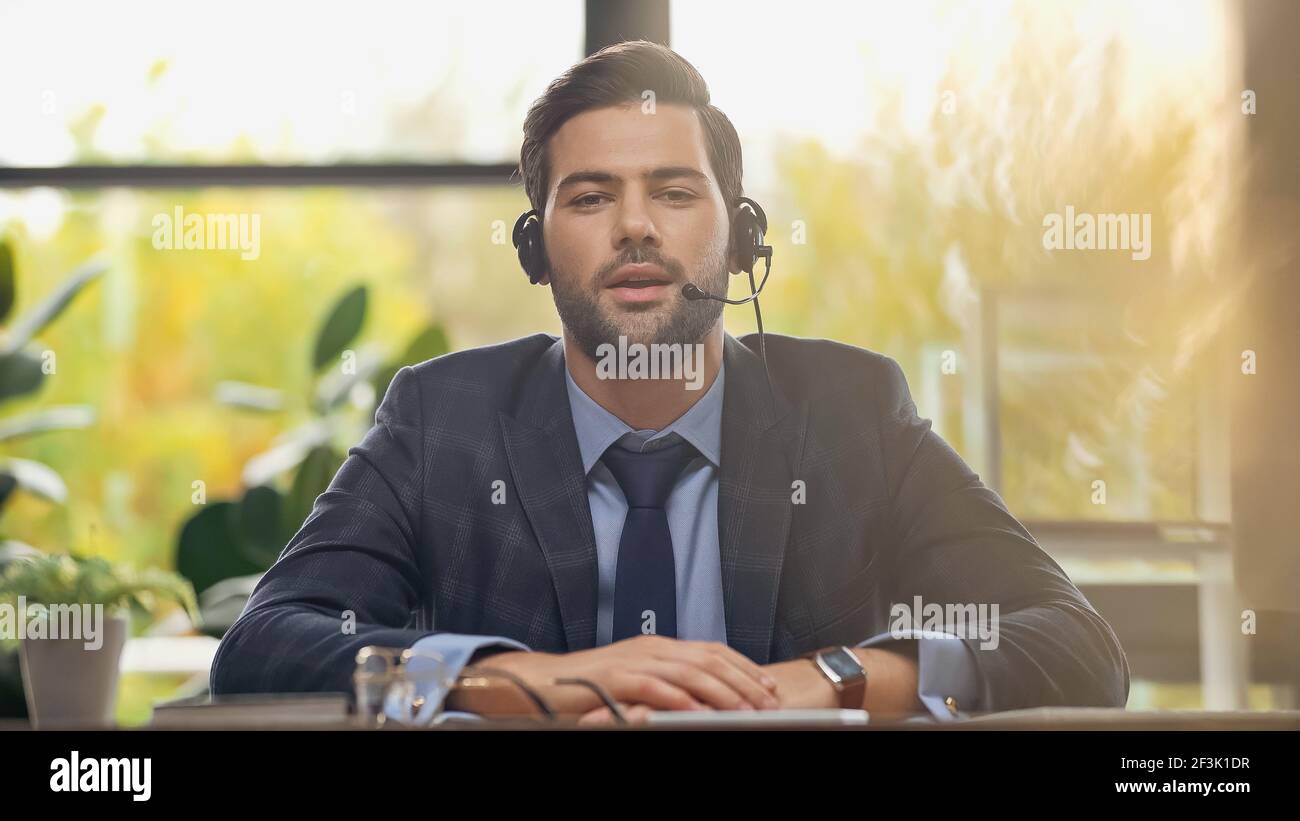 Bearded operator hi-res stock photography and images - Alamy