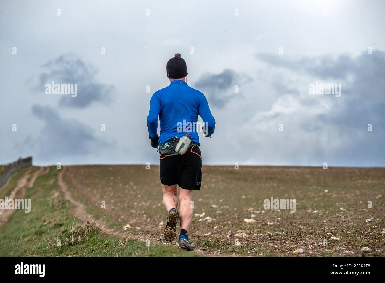 Pyecombe, March 13th 2021: Walking in the countryside at Pyecombe near ...