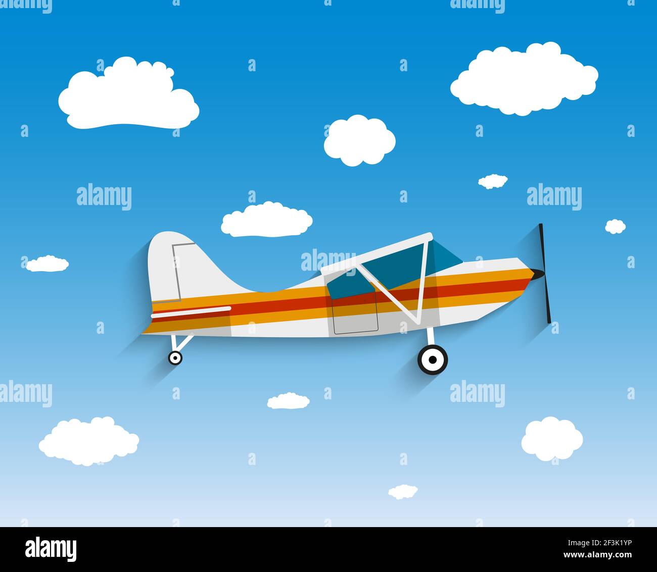 Flight of the plane in sky Stock Vector Image & Art - Alamy