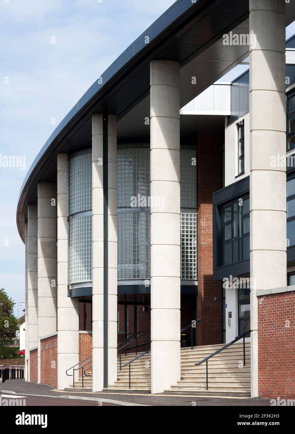Exterior of Notre Dame High School, Greenock Stock Photo - Alamy