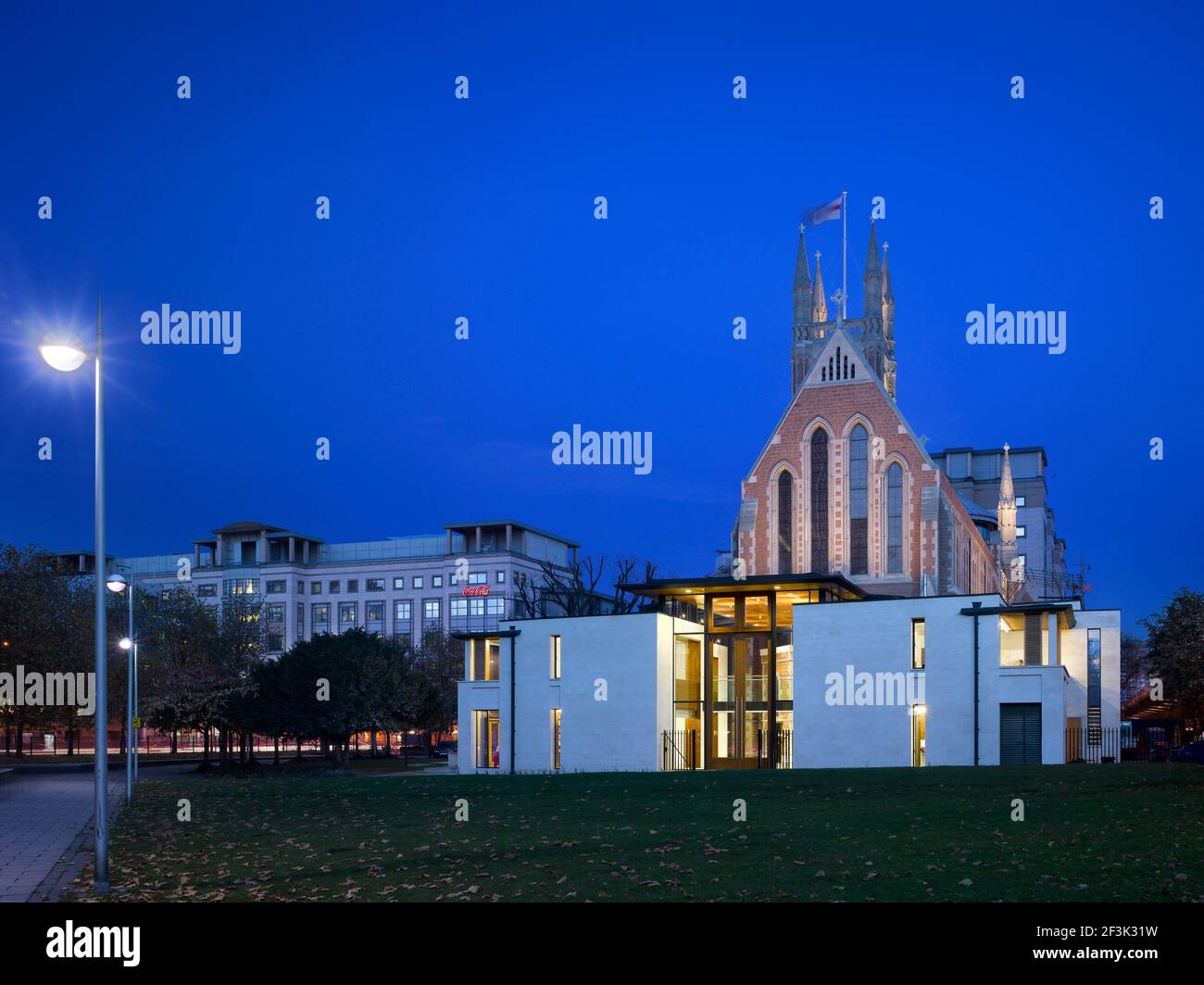 View towards Hammersmith Roundabout from St Paul's church modernisation ...