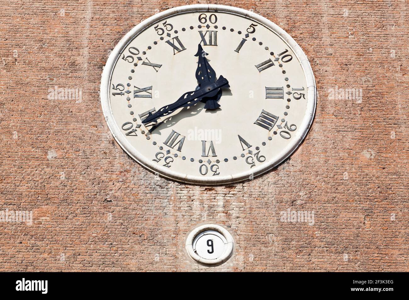 The Watchtower clock of the Castello Estense Ferrara Emilia-Romagna ...