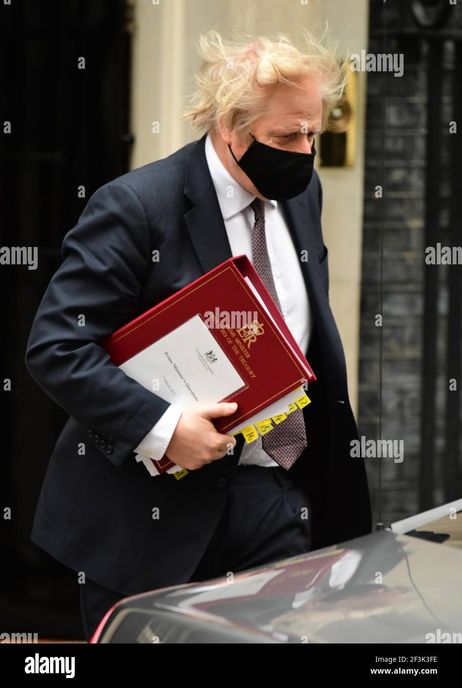 Prime Minister Boris Johnson leaves 10 Downing Street to attend Prime ...