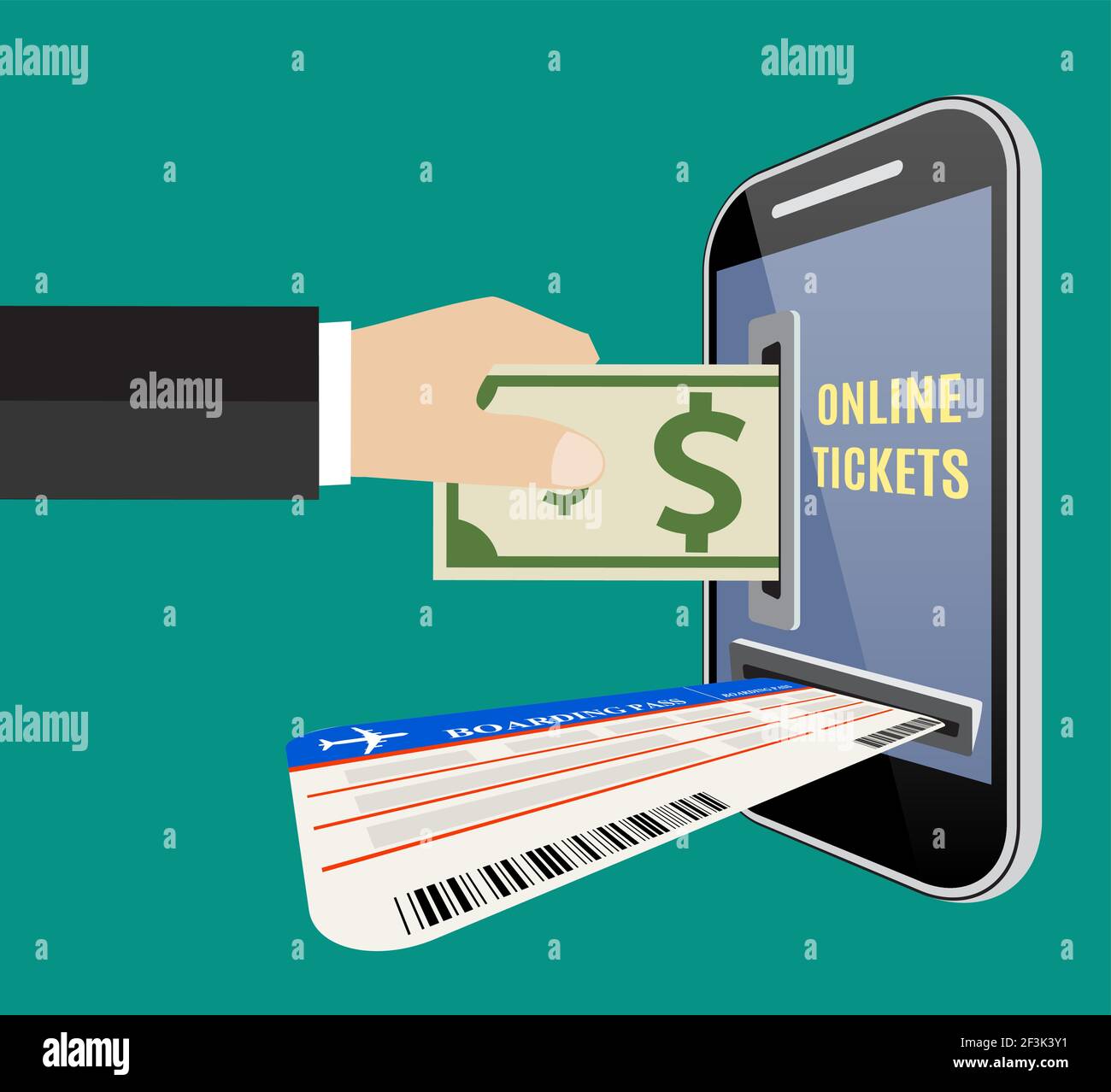 Online tickets ordering concept Stock Vector Image & Art - Alamy