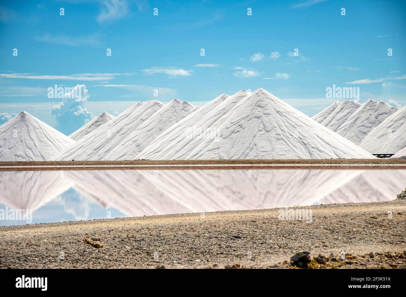 Salt mountains in Bonaire. Salt Pyramids , caribbean island, dutch ...