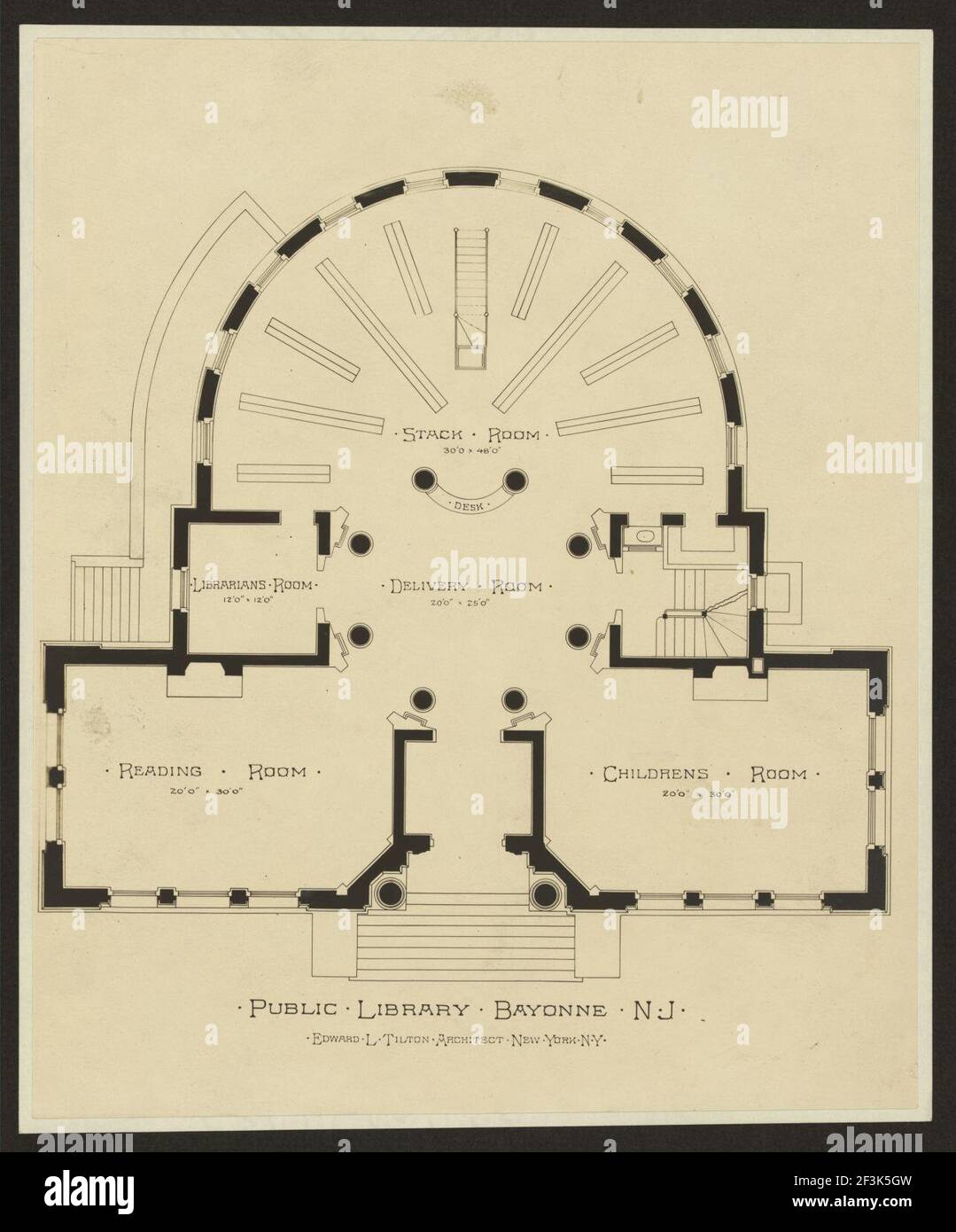 Public Library, Bayonne, New Jersey Stock Photo - Alamy