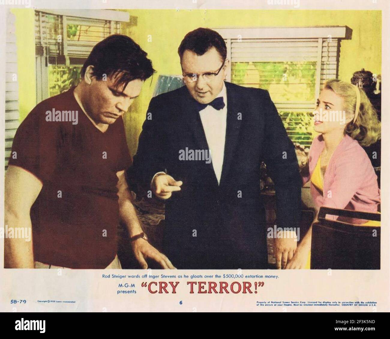 CRY TERROR ! 1958 MGM film with Rod Steiger centre and Inger Stevens ...