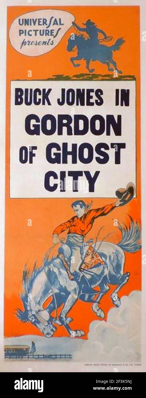 GORDON OF GHOST CITY 1933 Universal Pictures film with Buck Jones Stock ...