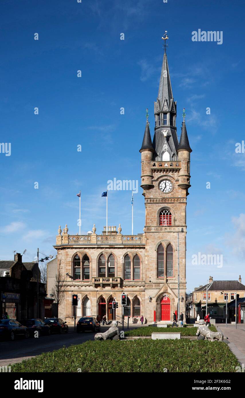 Renfrew Town Hall. Built 1870. Architect, James Lamb. Grade A listed ...