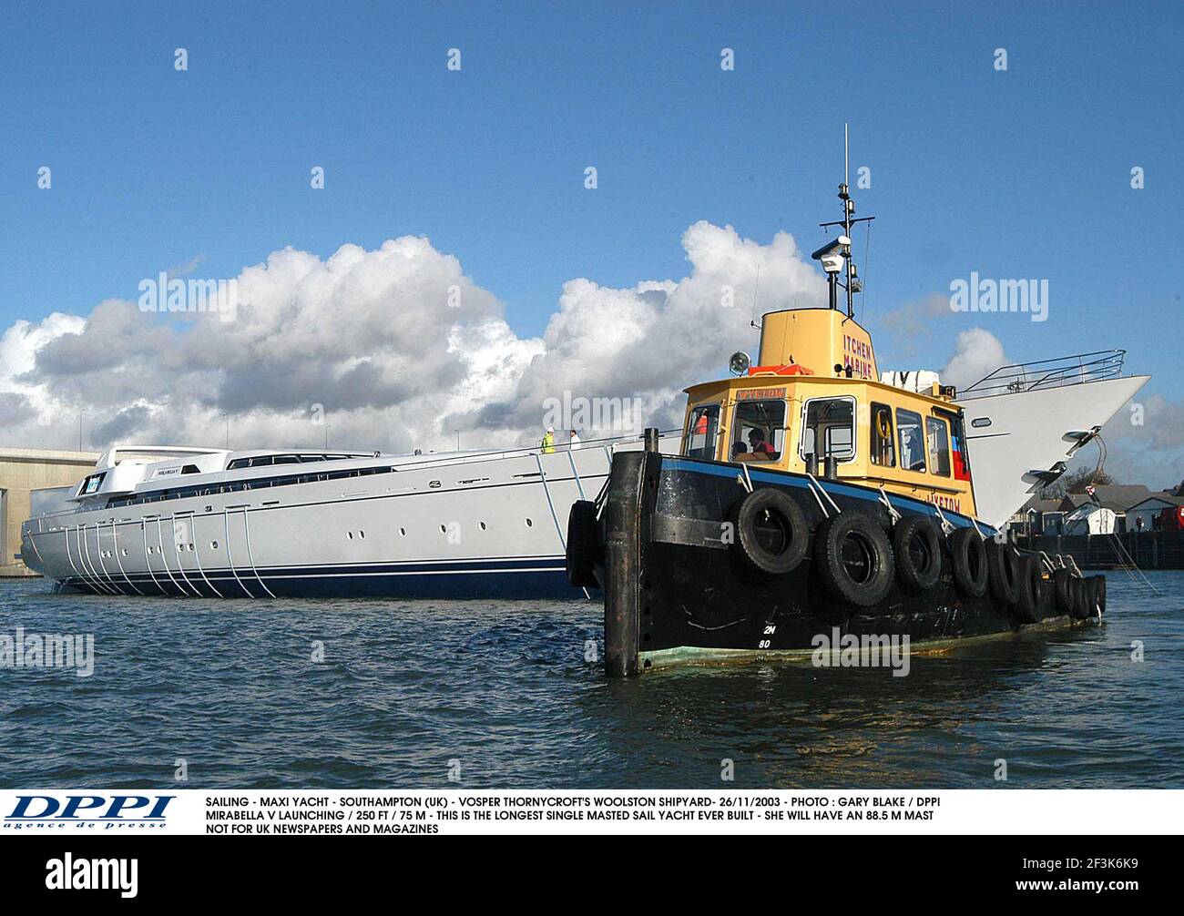 SAILING - MAXI YACHT - SOUTHAMPTON (UK) - VOSPER THORNYCROFT'S WOOLSTON ...