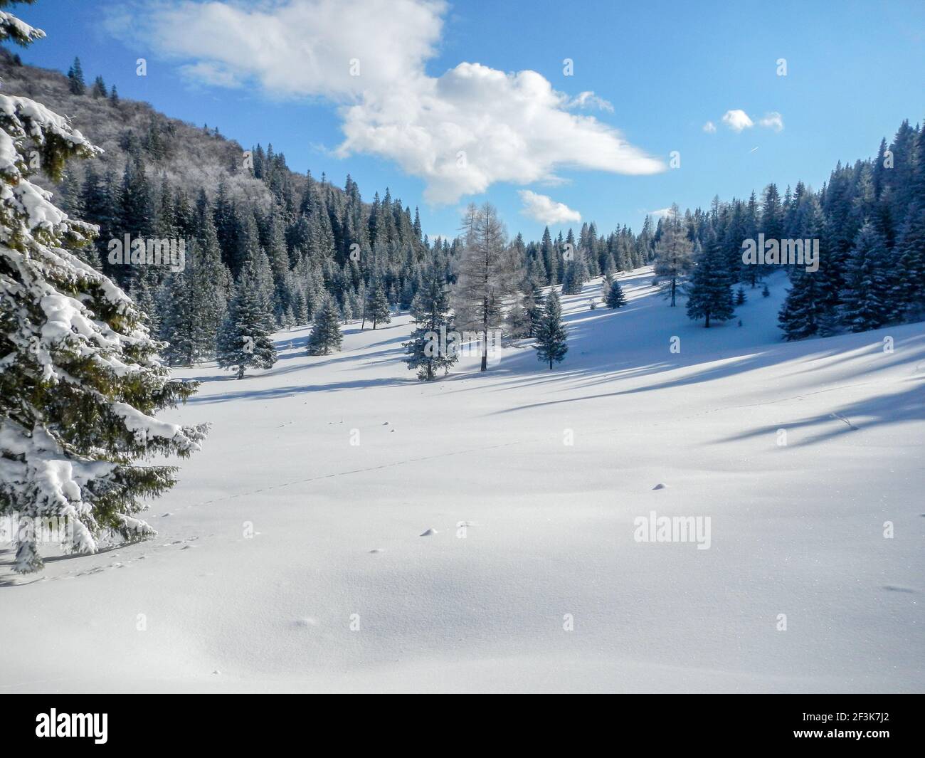 A winter landscape from Bucegi Mountains, Romani Stock Photo - Alamy