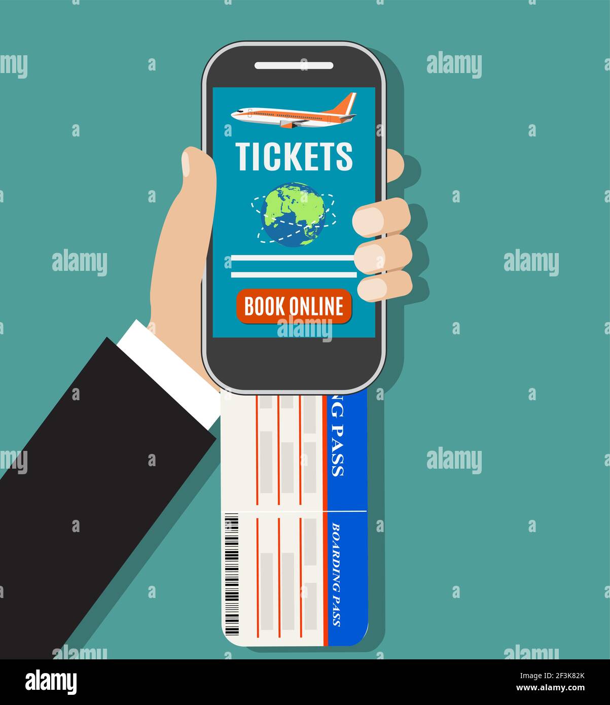 Book flights online Stock Vector Images - Alamy