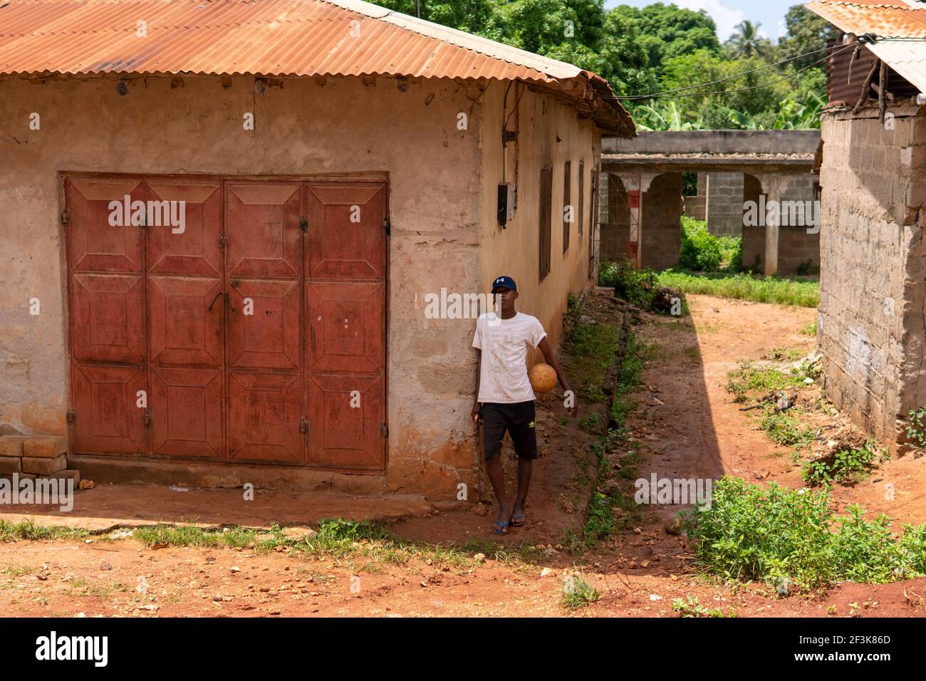 Zanzibar, Tanzania - JANUARY 2020: Black African People in their Usual ...