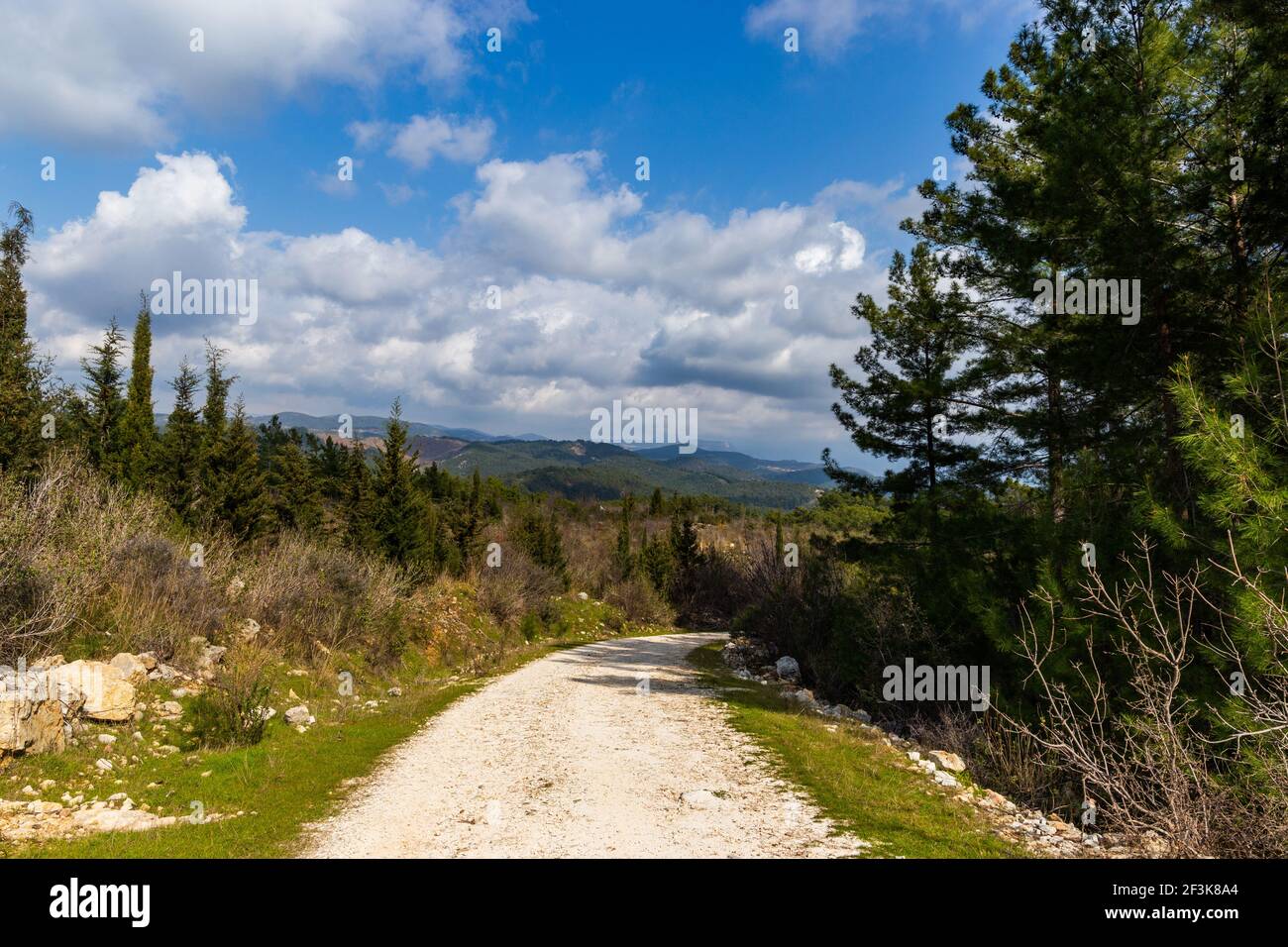 Landscape, rural road and green hills Stock Photo - Alamy