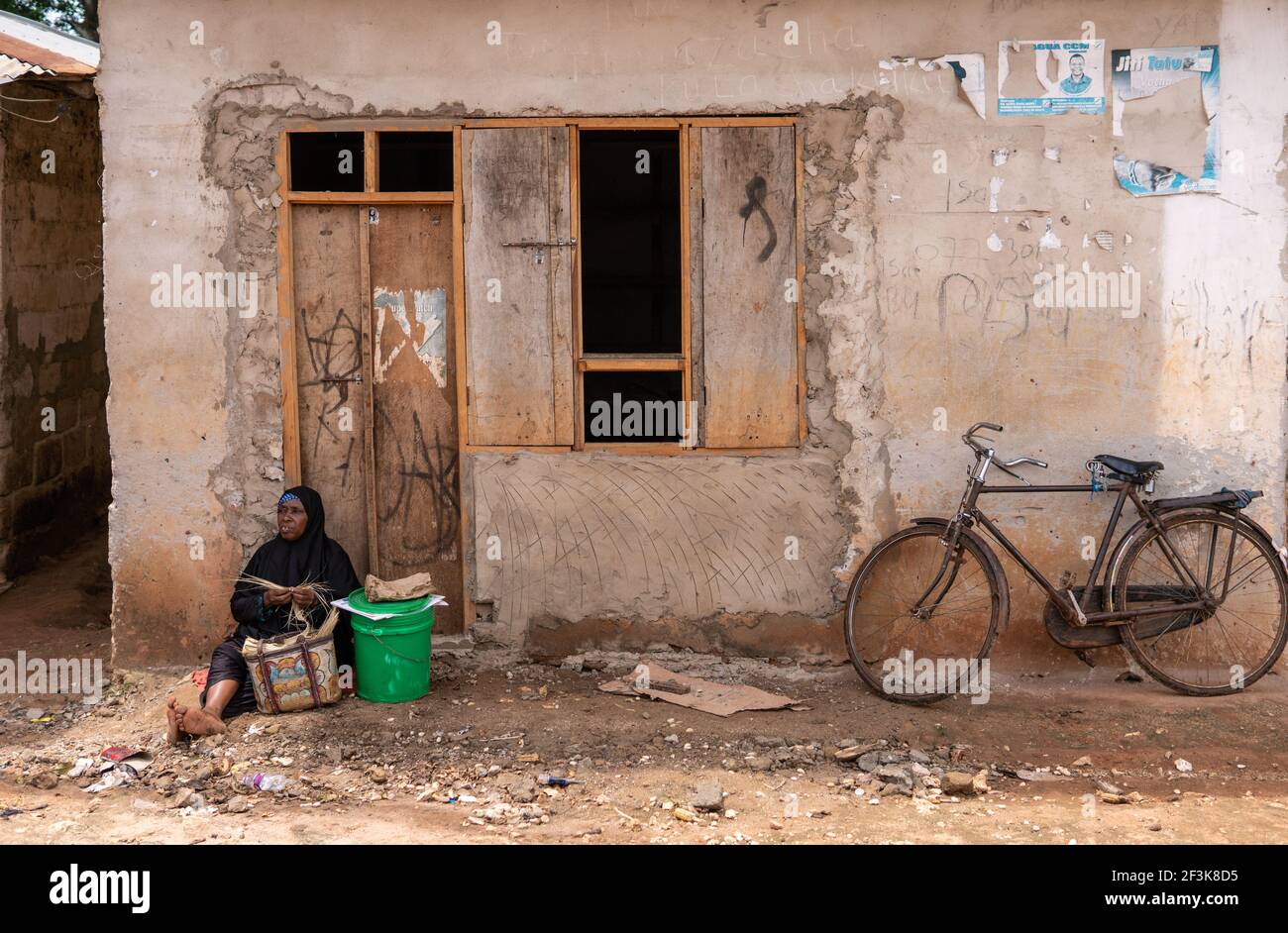 Zanzibar, Tanzania - JANUARY 2020: Black African People in their Usual ...