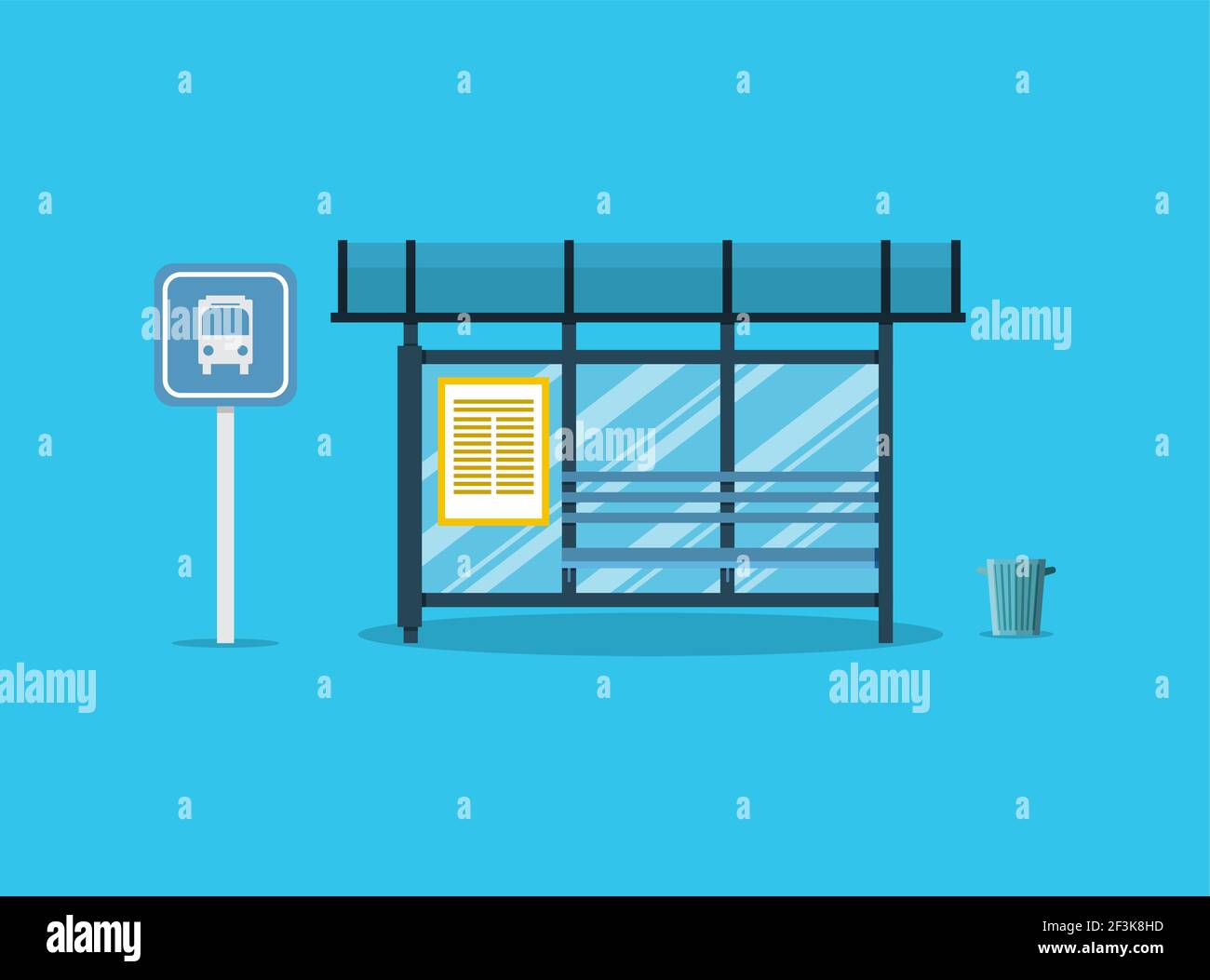 Blank bus stop poster Stock Vector Images - Alamy