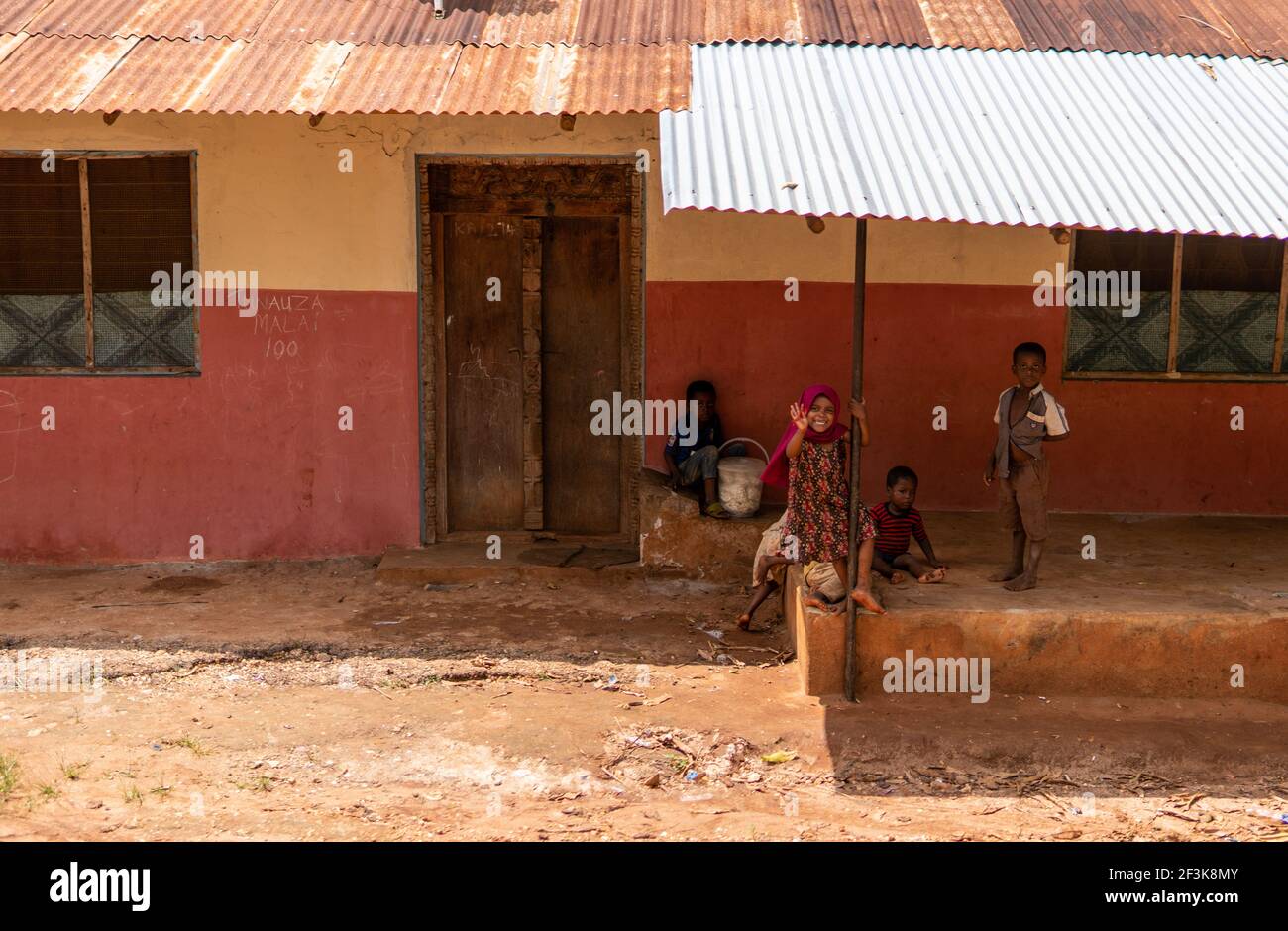 Zanzibar, Tanzania - JANUARY 2020: Group of Black African People in ...