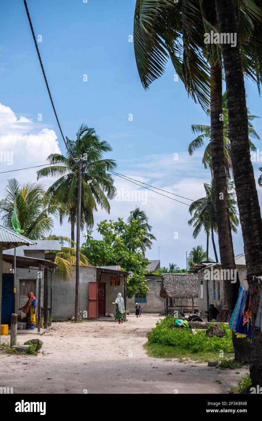 Zanzibar, Tanzania - JANUARY 2020: Black African People in their Usual ...