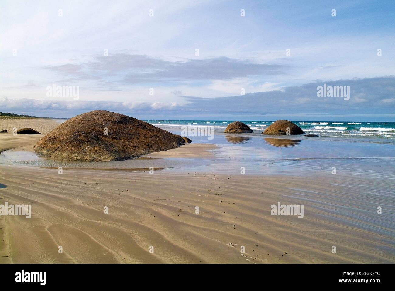 Australia, sandy beach and the small rocks named The Granites in ...