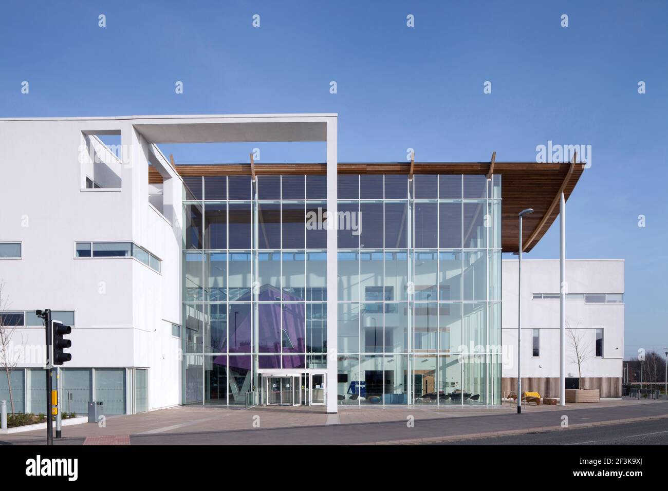 Front Elevation - Stoke on Trent College - 6th Form Centre Stock Photo ...
