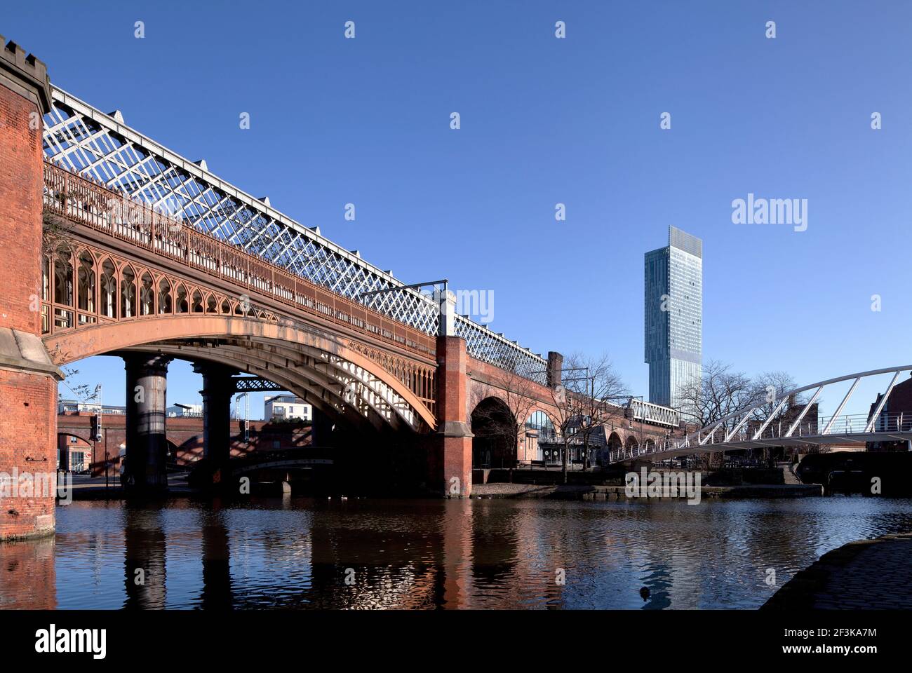 Beetham Tower, Manchester (Hilton Hotel). Viewed from Castlegate Stock ...