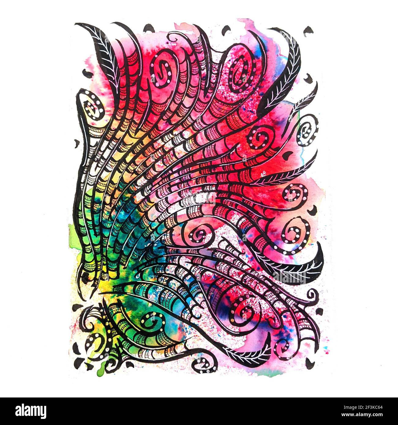 Abstract Watercolor And Ink