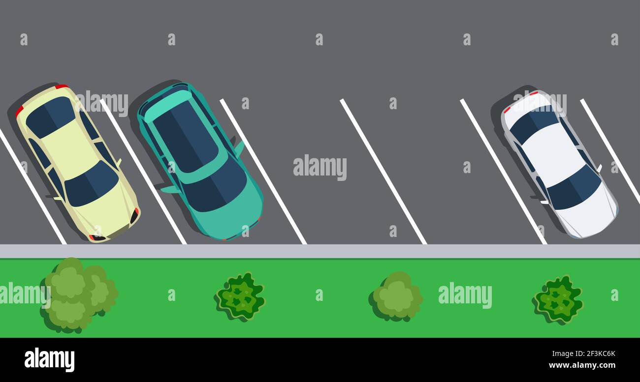 Black white view parking Stock Vector Images - Alamy