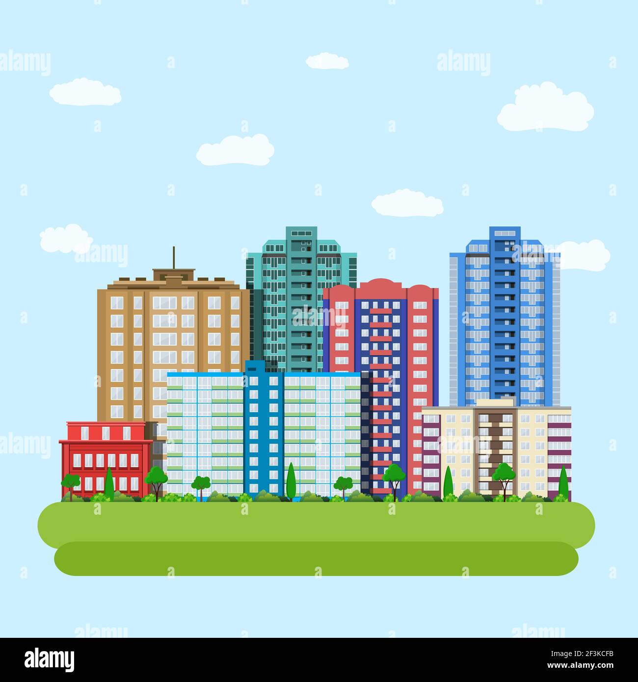 Modern skyline contrast Stock Vector Images - Alamy