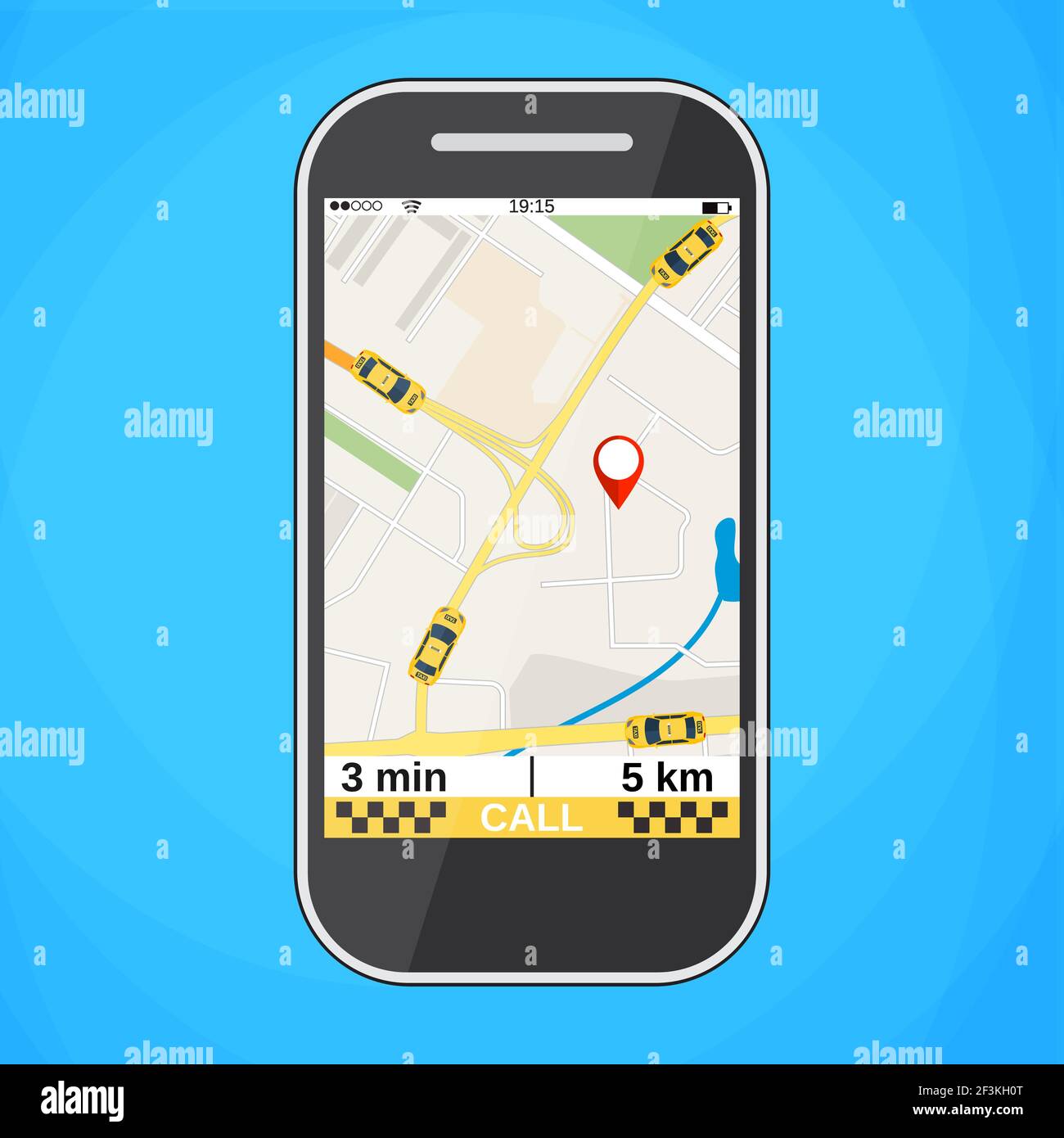 Concept online taxi service Stock Vector Images - Alamy