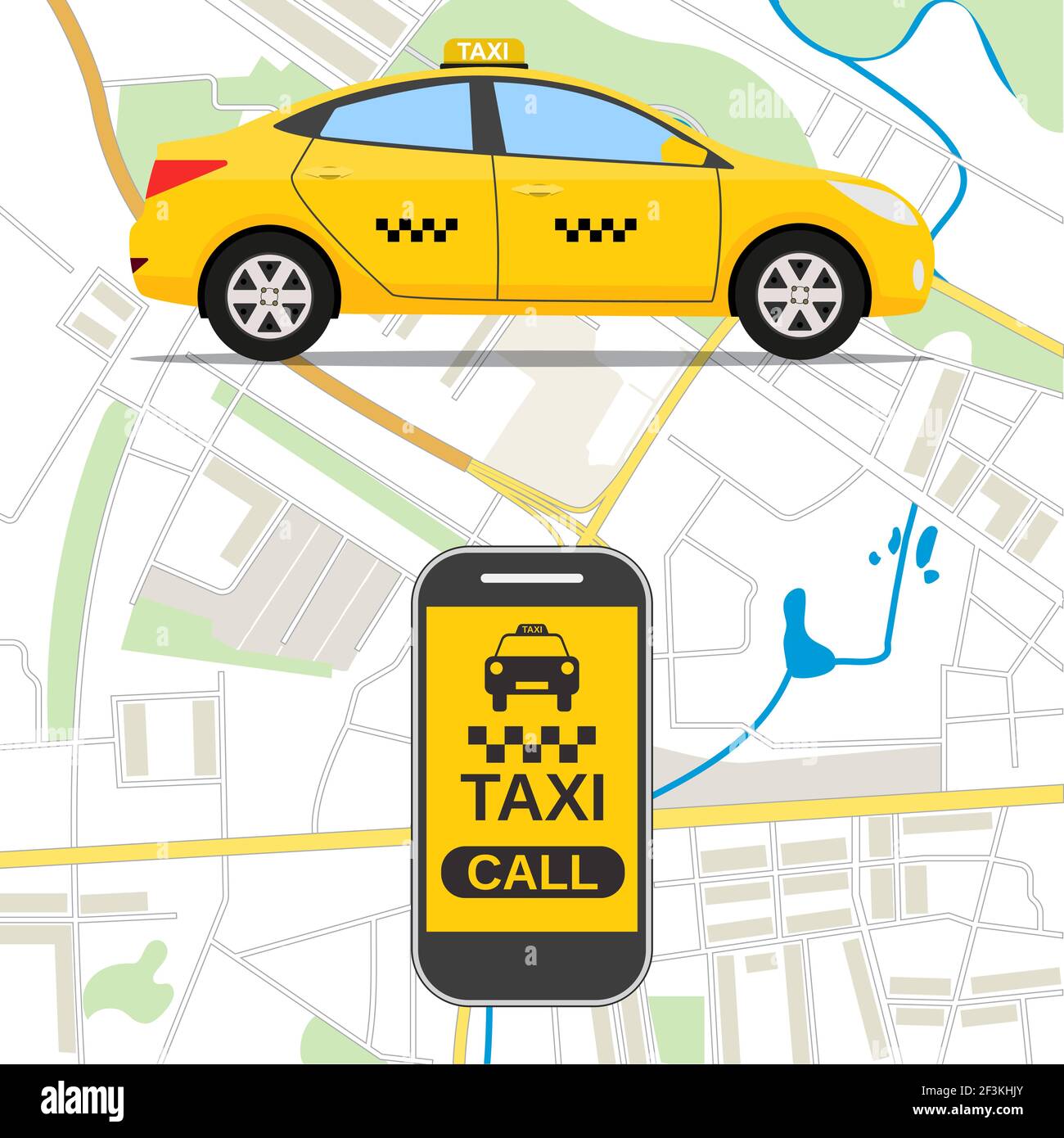 Person on mobile in car Stock Vector Images - Alamy