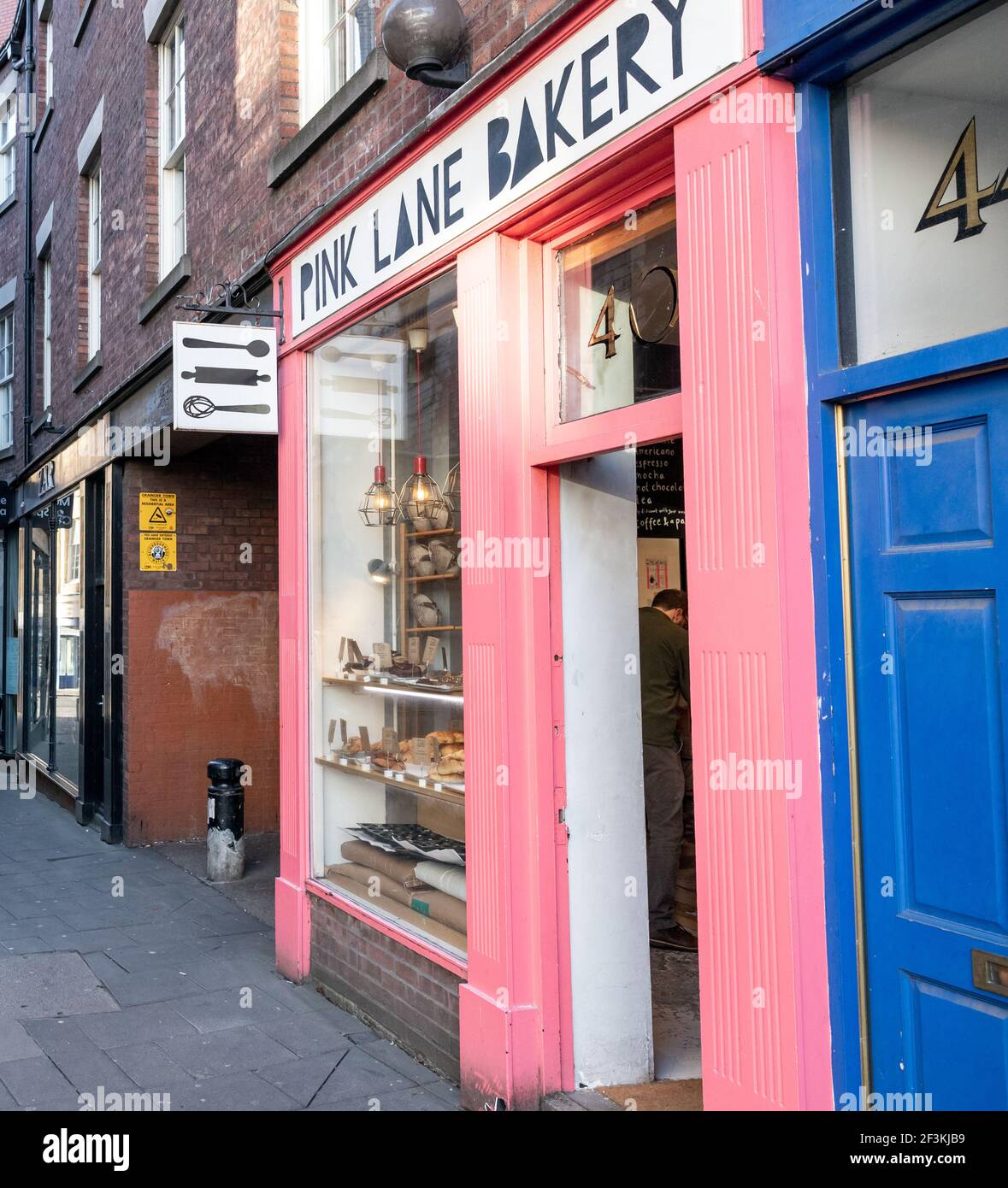 Newcastle upon Tyne/UK - 8th Jan 2020: Pink Lane Bakery shop exterior ...