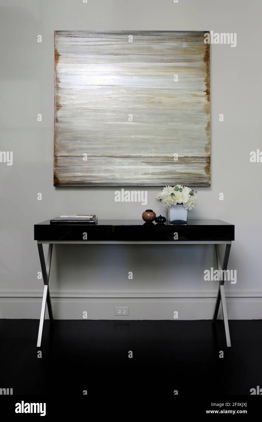 study/den vignette in Jane Dillon-designed contemporary home Stock ...