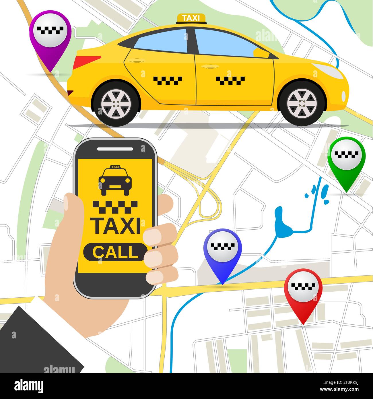 Smart taxi online service Stock Vector Images - Alamy