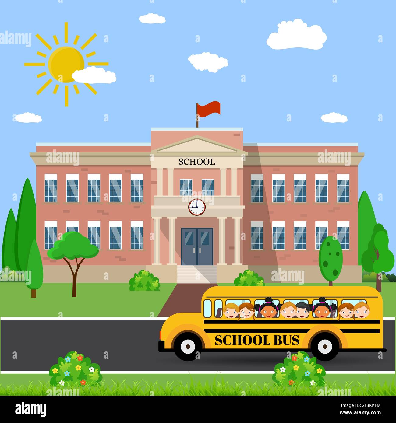 Primary school children standing Stock Vector Images - Alamy