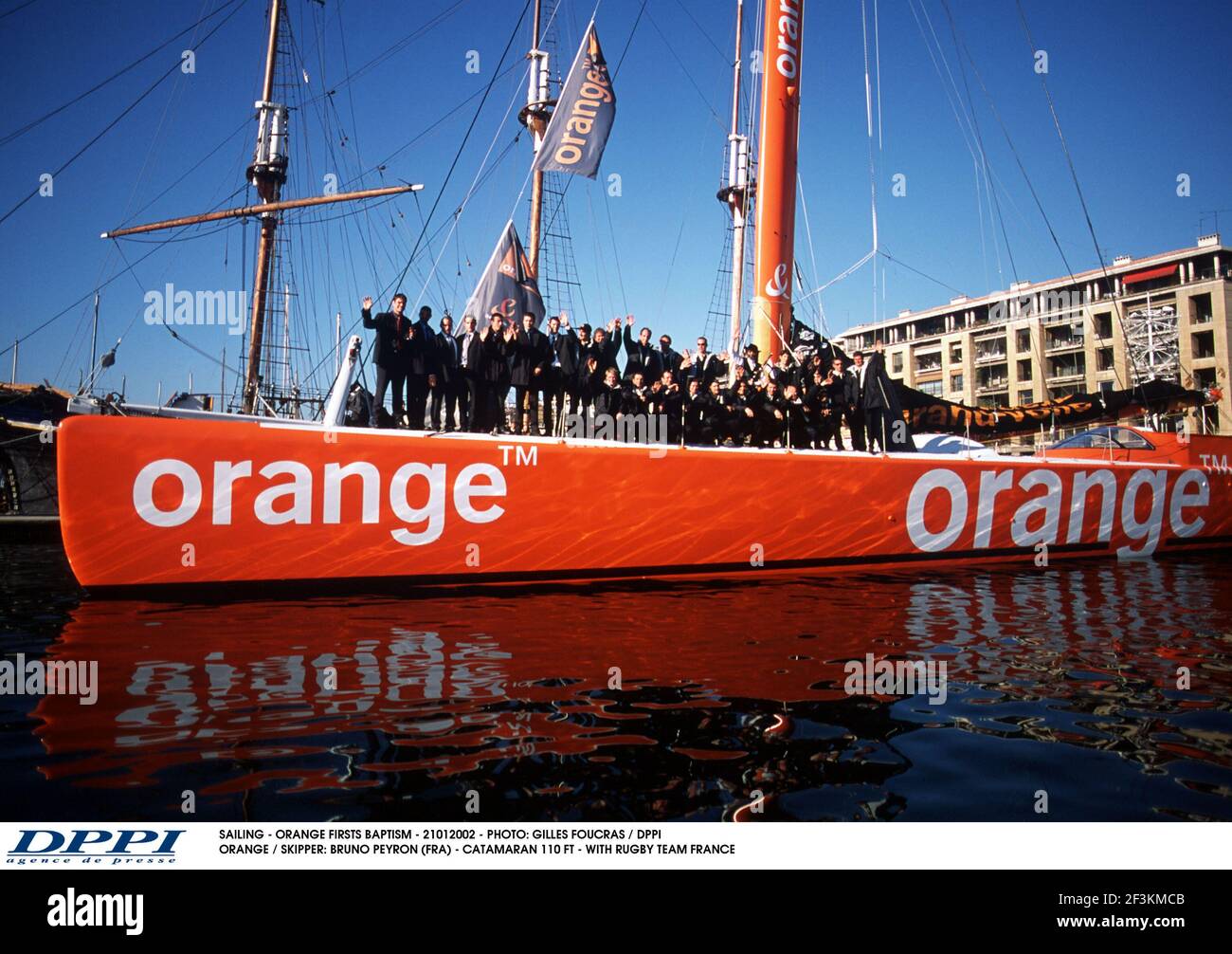 SAILING - ORANGE FIRSTS BAPTISM - 21012002 - PHOTO: GILLES FOUCRAS ...