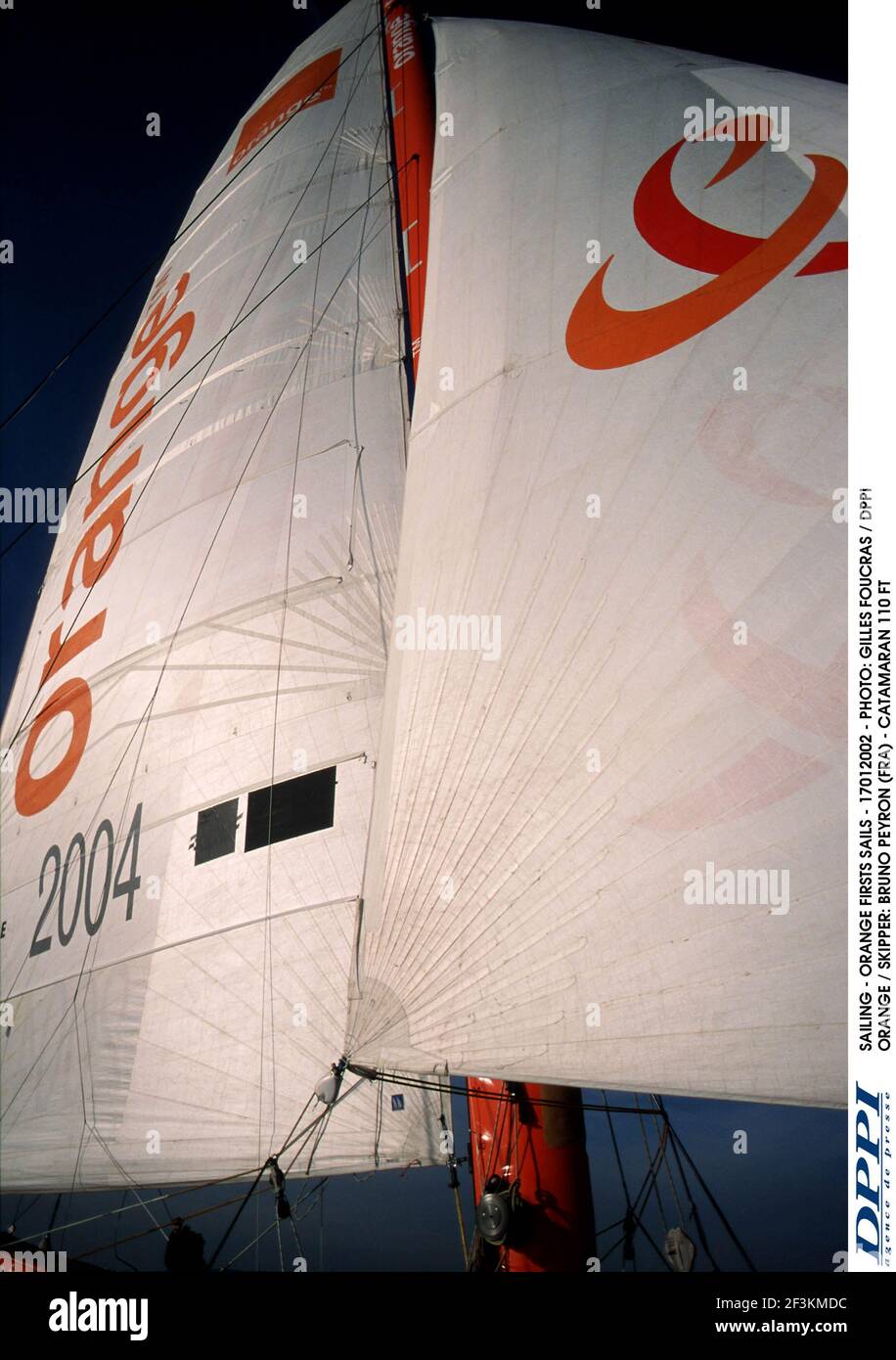 SAILING - ORANGE FIRSTS SAILS - 17012002 - PHOTO: GILLES FOUCRAS / DPPI ...