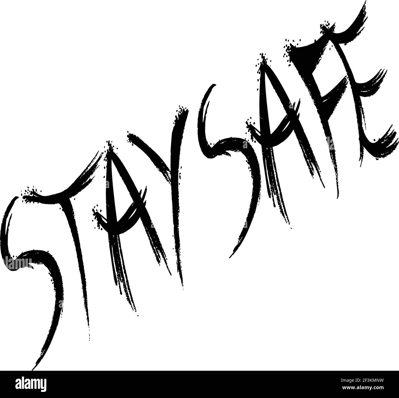 Stay safe text sign illustration on white background Stock Vector Image ...