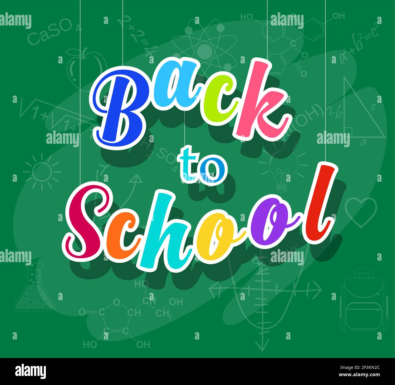 back to school colorful message Stock Vector Image & Art - Alamy