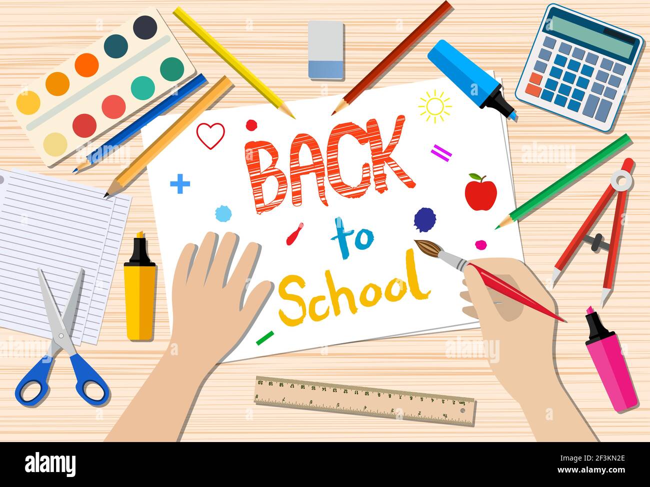 Drawing hands tools on Stock Vector Images - Alamy