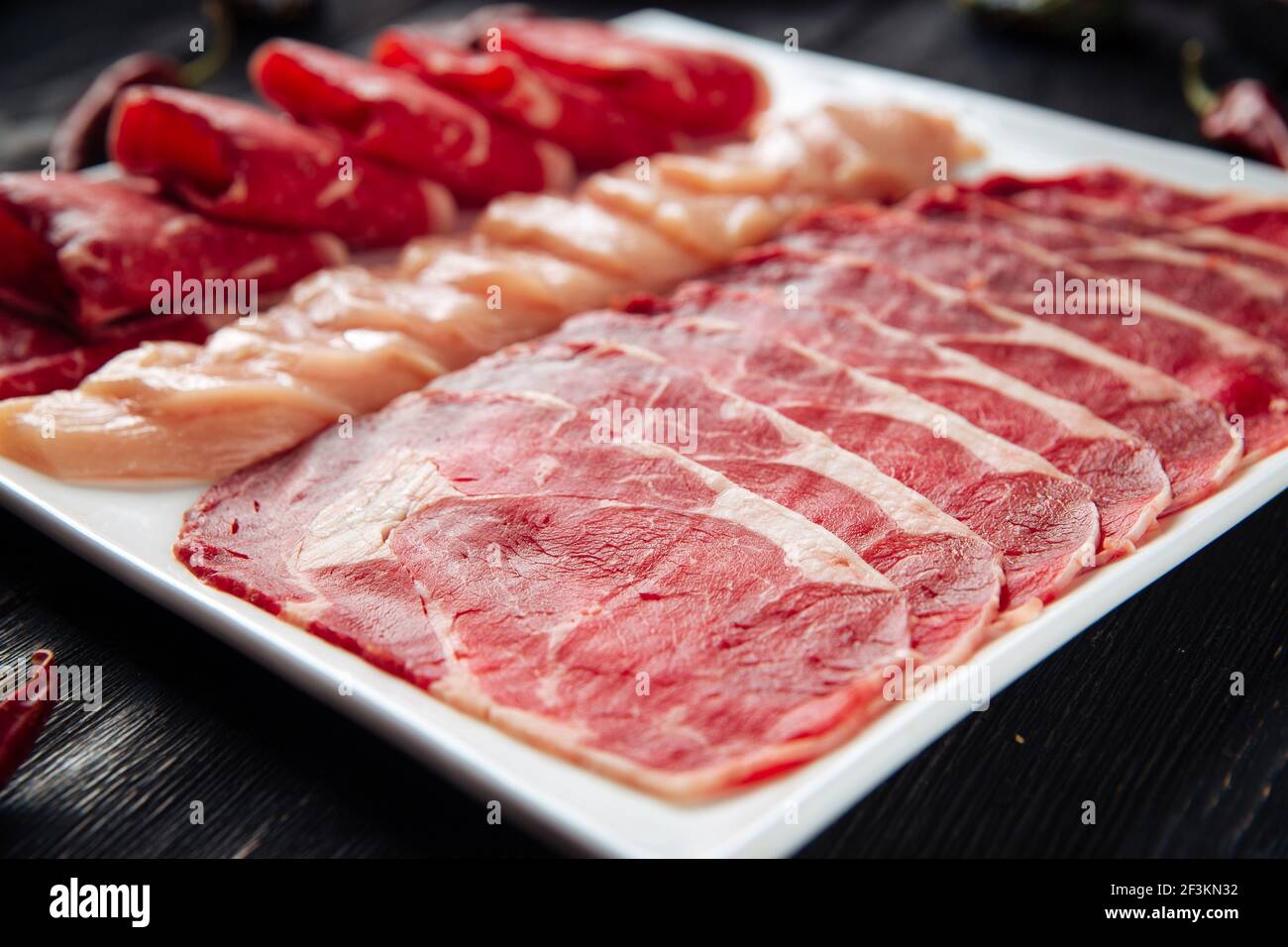 Ham beef plate hi-res stock photography and images - Alamy