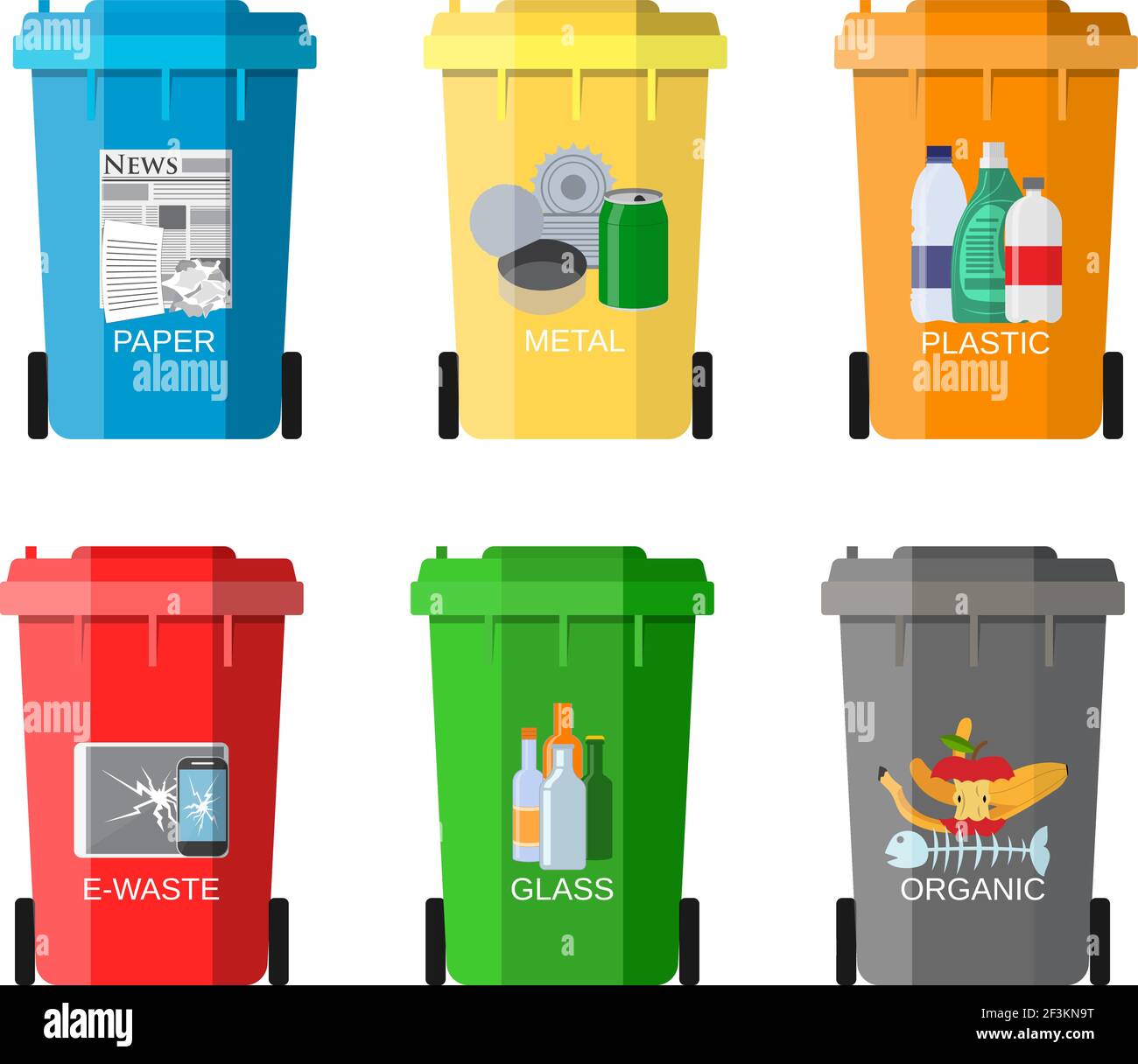 Plastic and mixed waste Stock Vector Images - Alamy