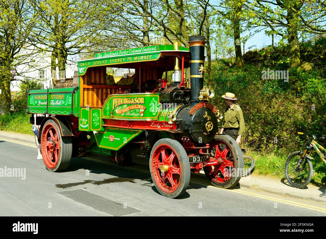 Aveling & Porter steam engine truck on display Stock Photo - Alamy