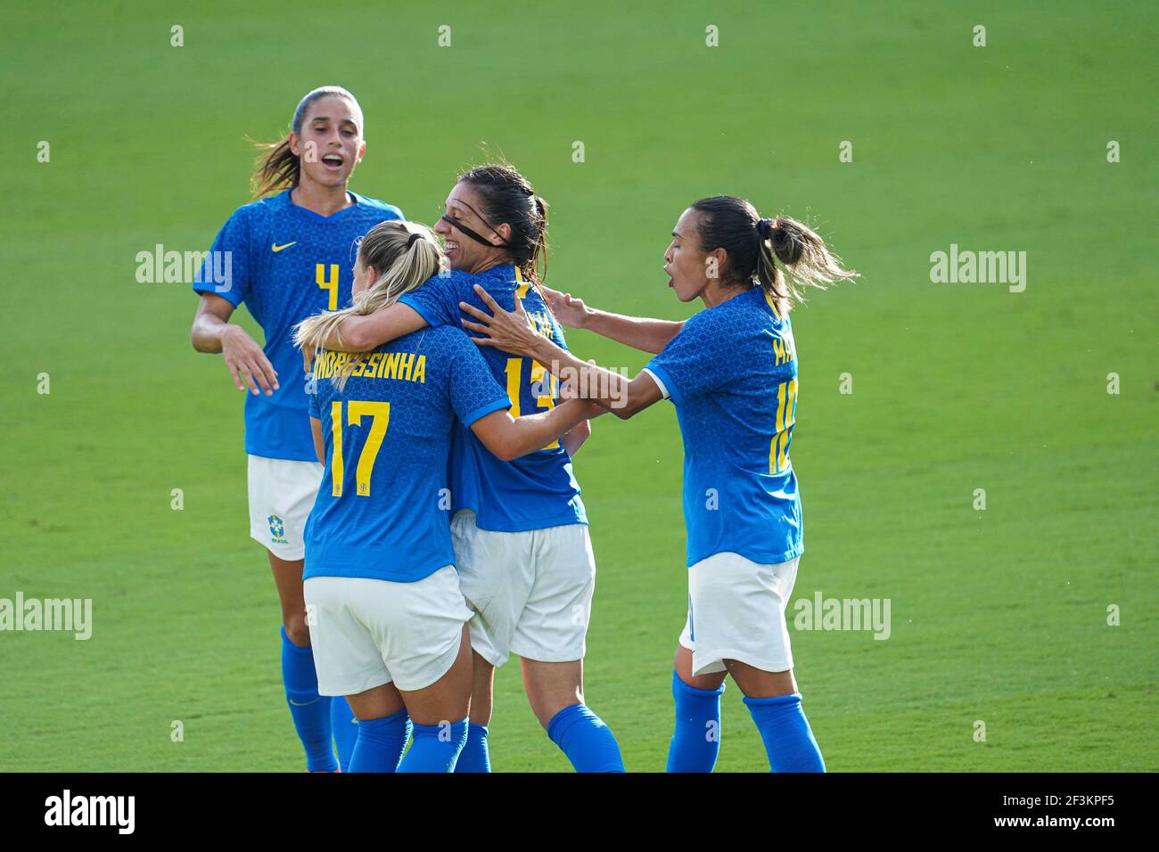 Orlando, Florida, USA, February 24, 2021, Canada face Brazil during the ...