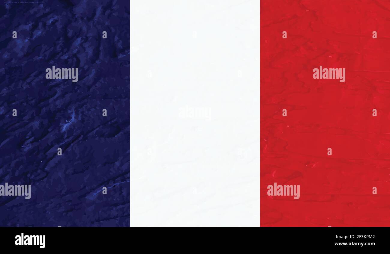 France flag with waving grunge texture. Vector background Stock Vector ...