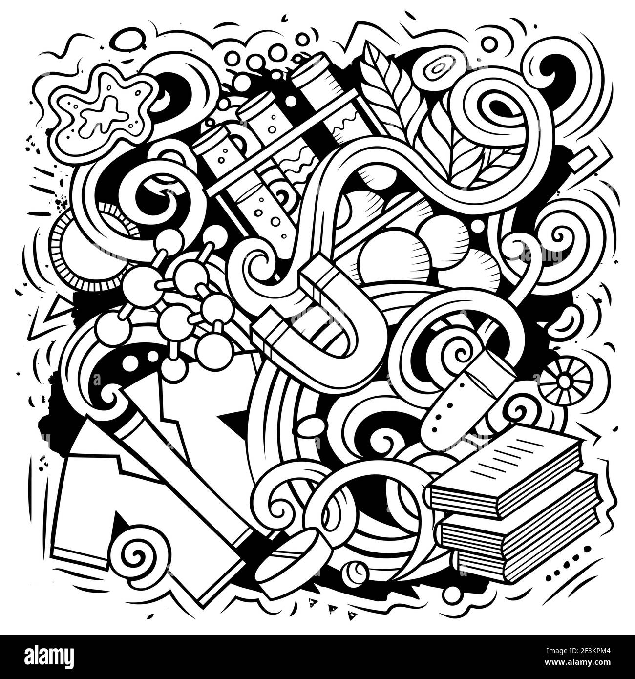 Science experiment cartoon Black and White Stock Photos & Images - Alamy