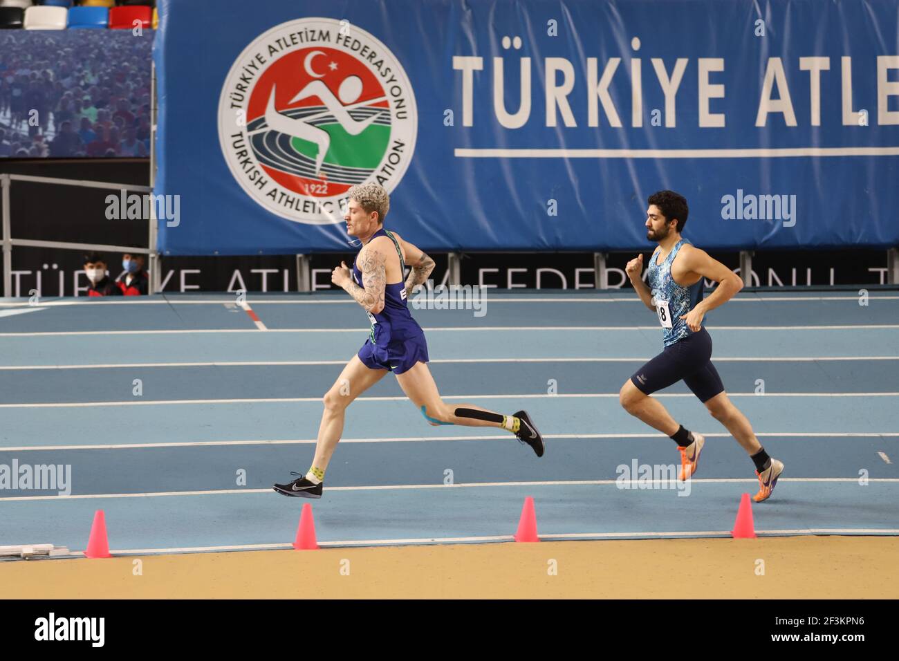 ISTANBUL, TURKEY - JANUARY 31, 2021: Athletes running during Turkish ...