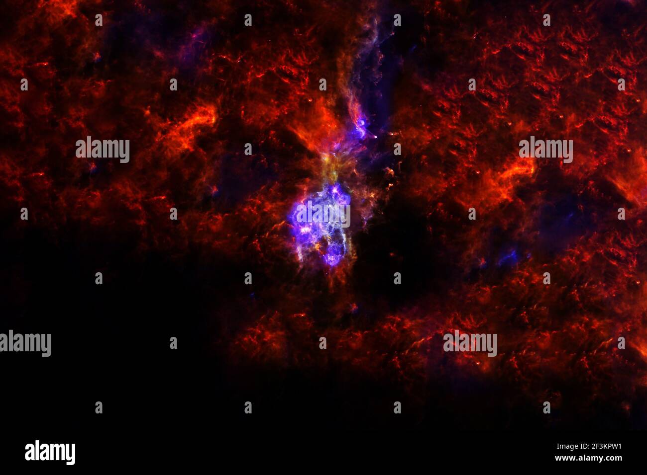 Galaxy in red colors. Elements of this image were furnished by NASA ...